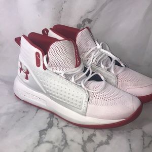 Under Armour | Shoes | New Under Armour Red White Humble Hungry Shoes ...